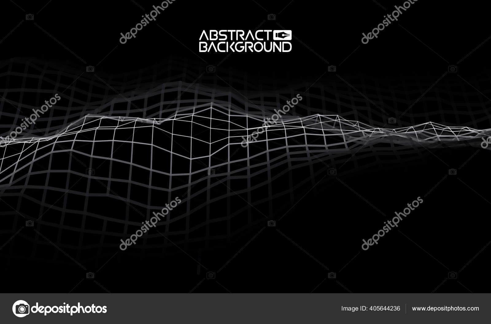Data technology abstract futuristic illustration . Low poly shape with connecting dots and lines ...