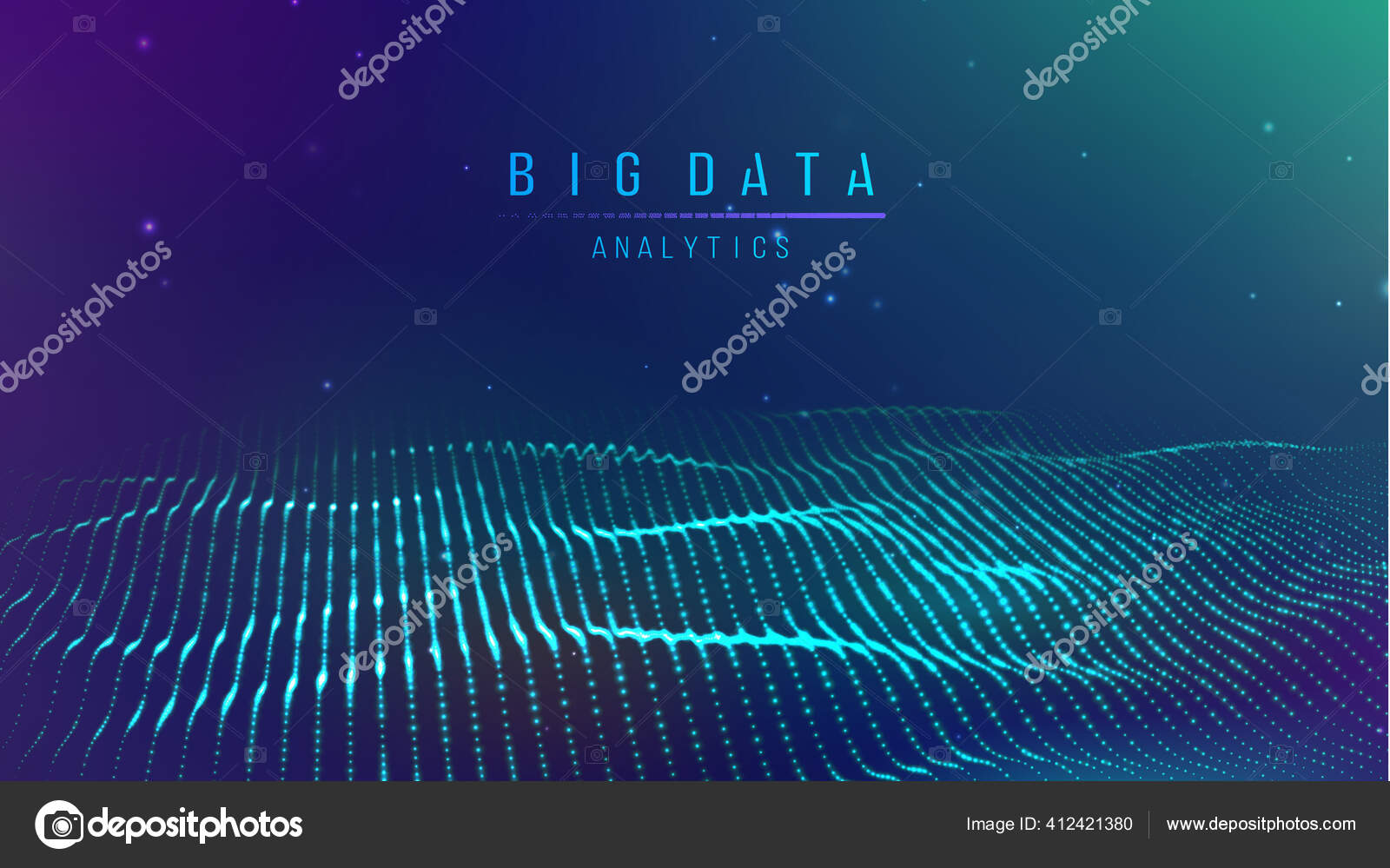 Big data visualization. Background 3d .Big data connection background. Cyber technology Ai tech ...