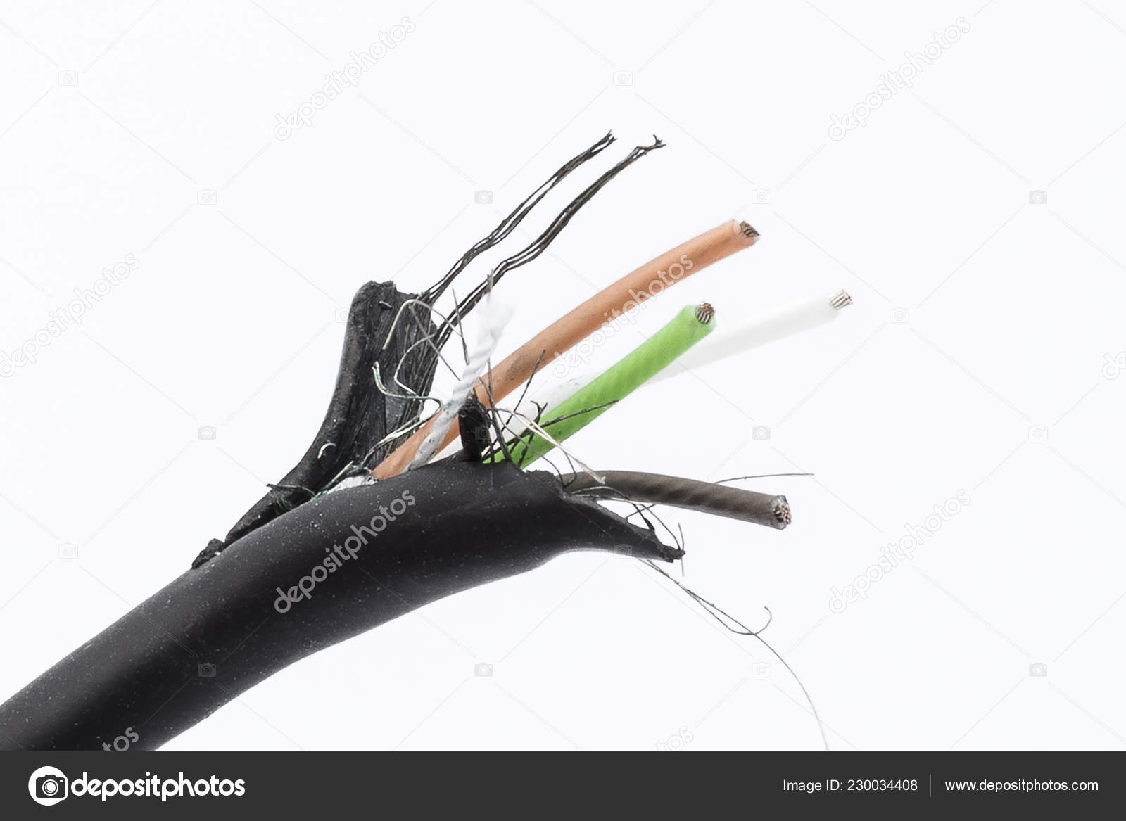 Torn Cable Light Background Stock Photo by ©Art_rich 230034408