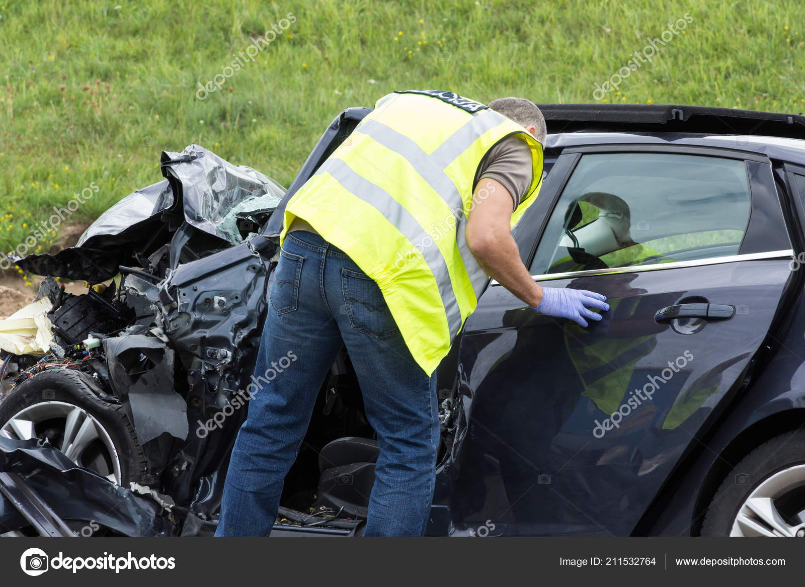 Frontal Collision Ford Daf Truck Latvia Road Which Occurred Evening ...