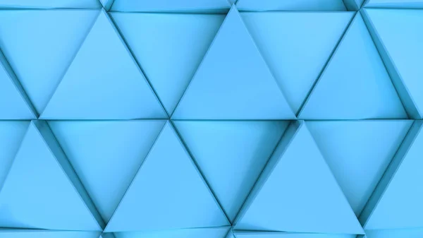 Pattern of blue triangle prisms. Wall of prisms. Abstract 3d background ...