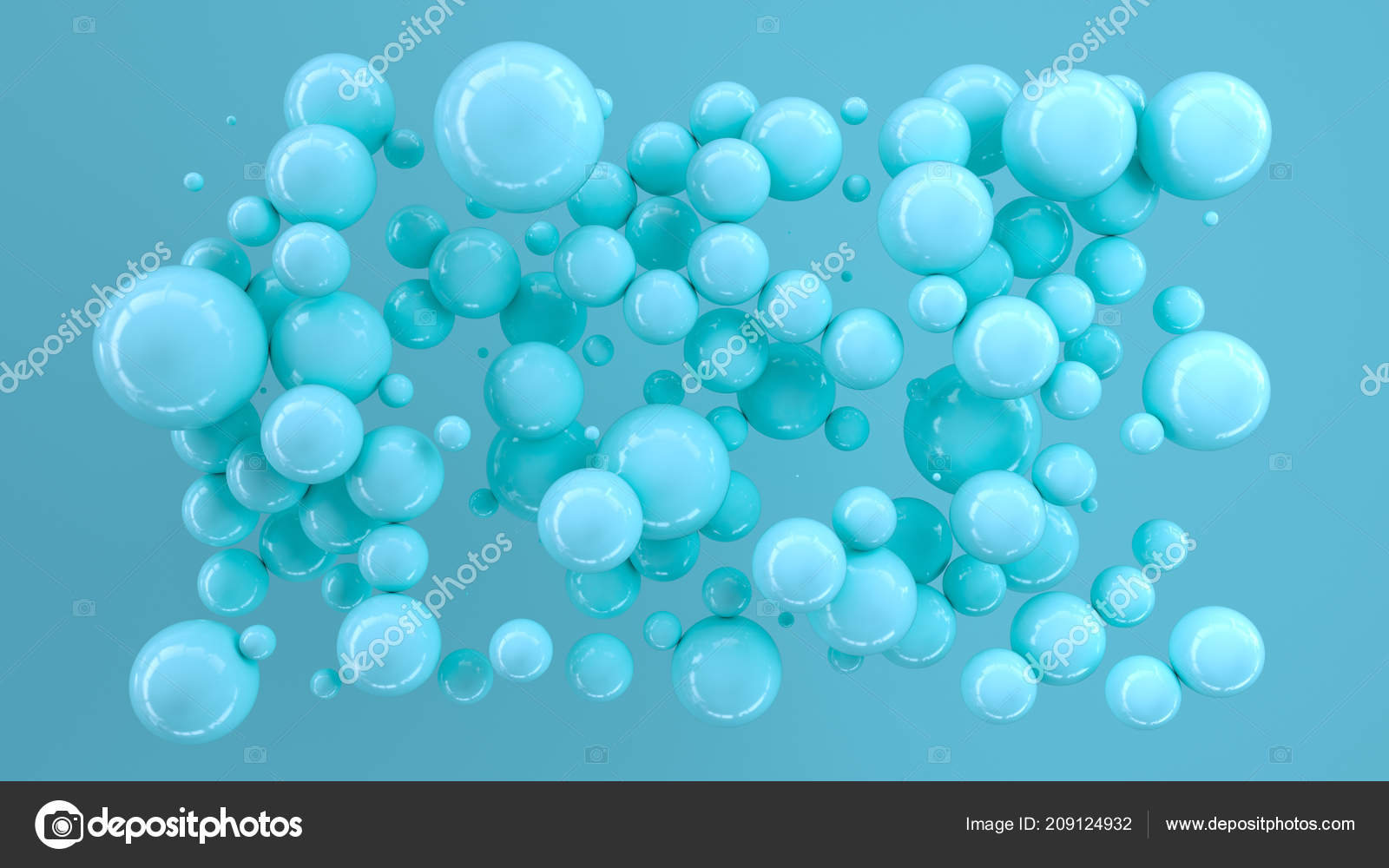 Blue Spheres Random Size Blue Background Abstract Background Circles ...