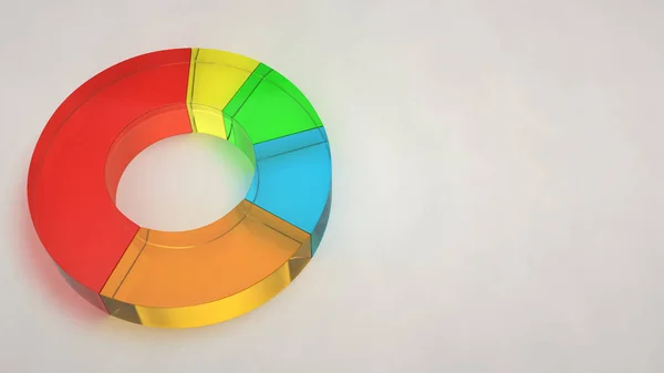 Black Ring Pie Chart One Red Sector White Background Infographic — Stock Photo © eZebolov #226712228