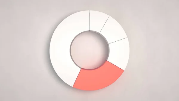 Colorful Glass Ring Pie Chart White Background Infographic Mockup ...