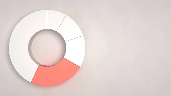 Colorful Glass Ring Pie Chart White Background Infographic Mockup ...