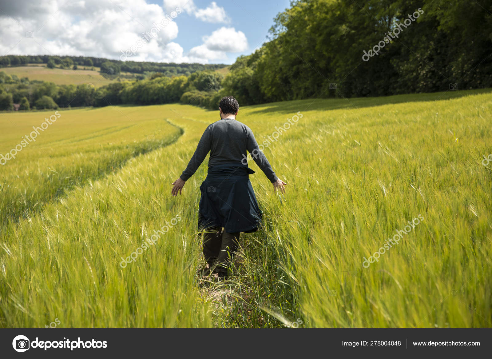 Handsome Man Walking Field Growing Wheat Stock Photo by ©katiekk 278004048 Handsome Man Walking Field Growing Wheat Stock Photo by ©katiekk 278004048