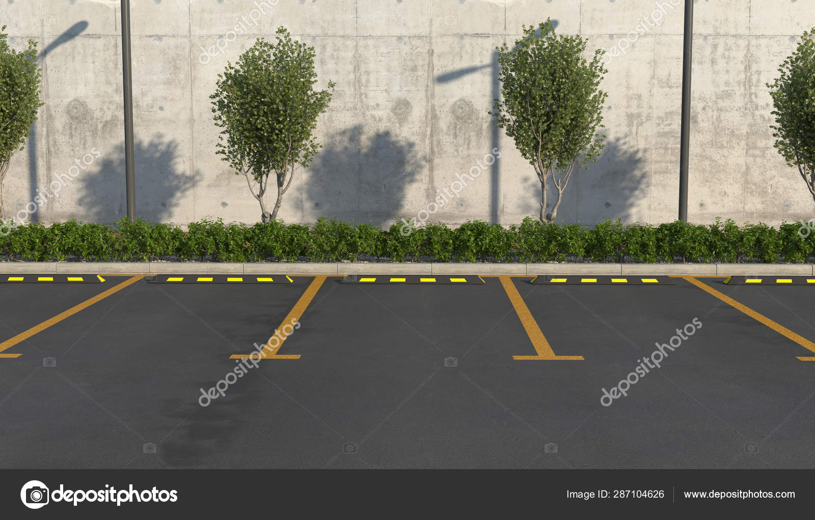 Empty Sidewalk Side View