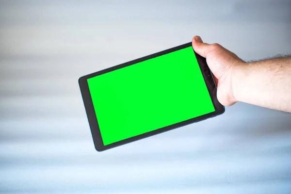 Green screen of the tablet Stock Photos, Royalty Free Green screen of ...
