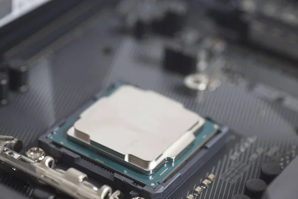 Intel LGA 1151 cpu socket on motherboard Computer PC Stock Photo by ...
