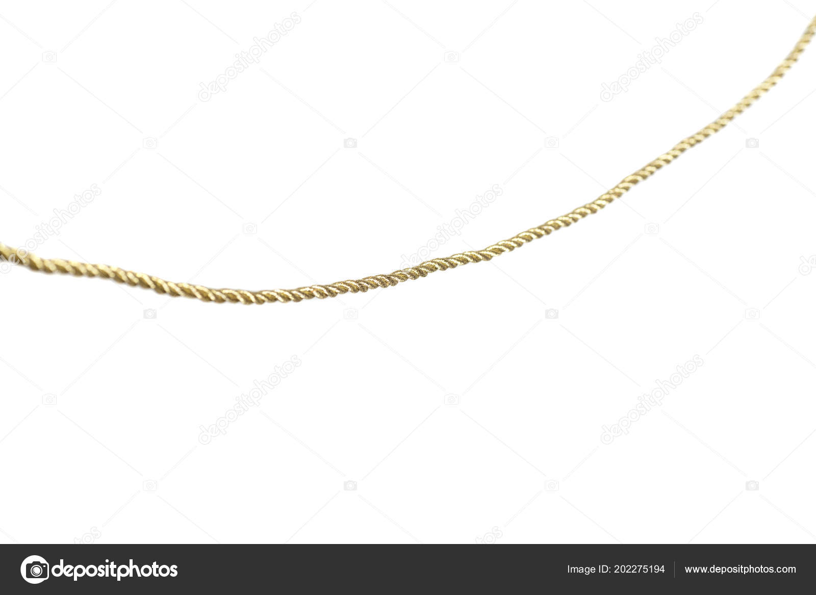 Golden Rope Isolated White Background Stock Photo by ©yurchello_108 ...
