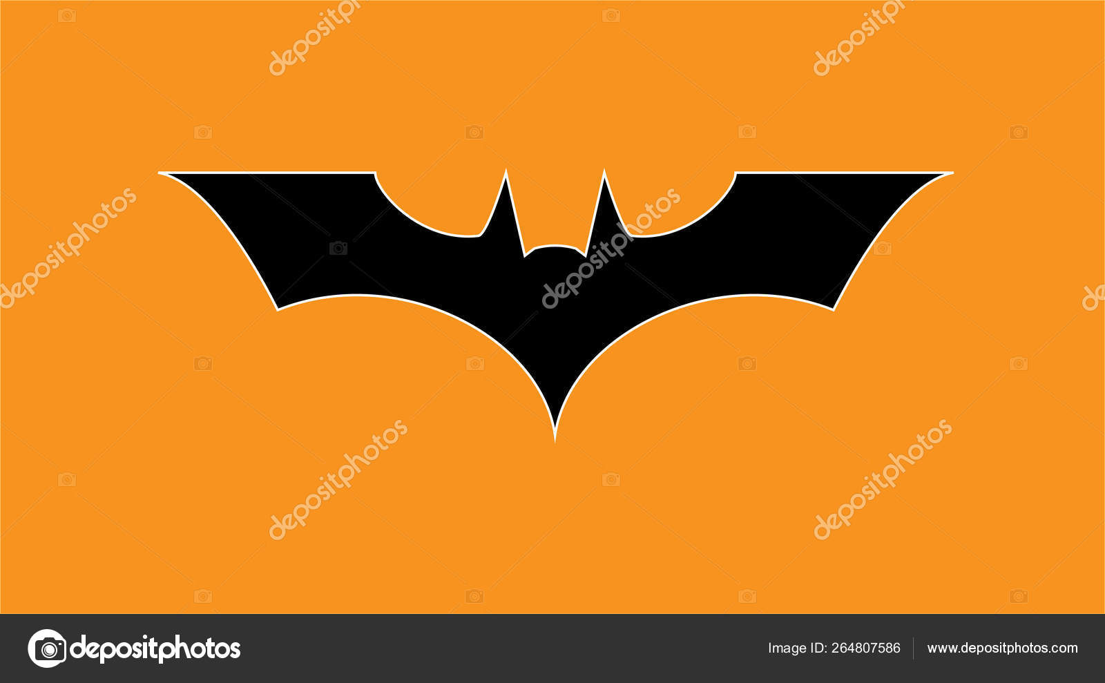 Orange Batman Logo 1989 Batman Bat Signal Pin Back Button DC Comics