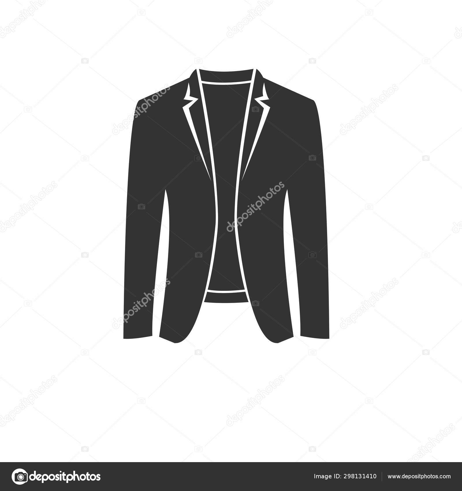 Ícone preto terno. vector. Illustrator.on fundo branco. símbolo Vetor ...