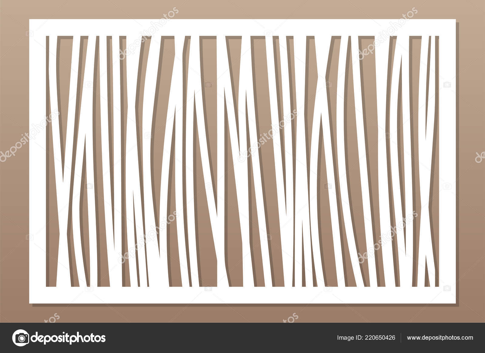 Template for cutting. Abstract line, geometric pattern. Laser cut. Set ...