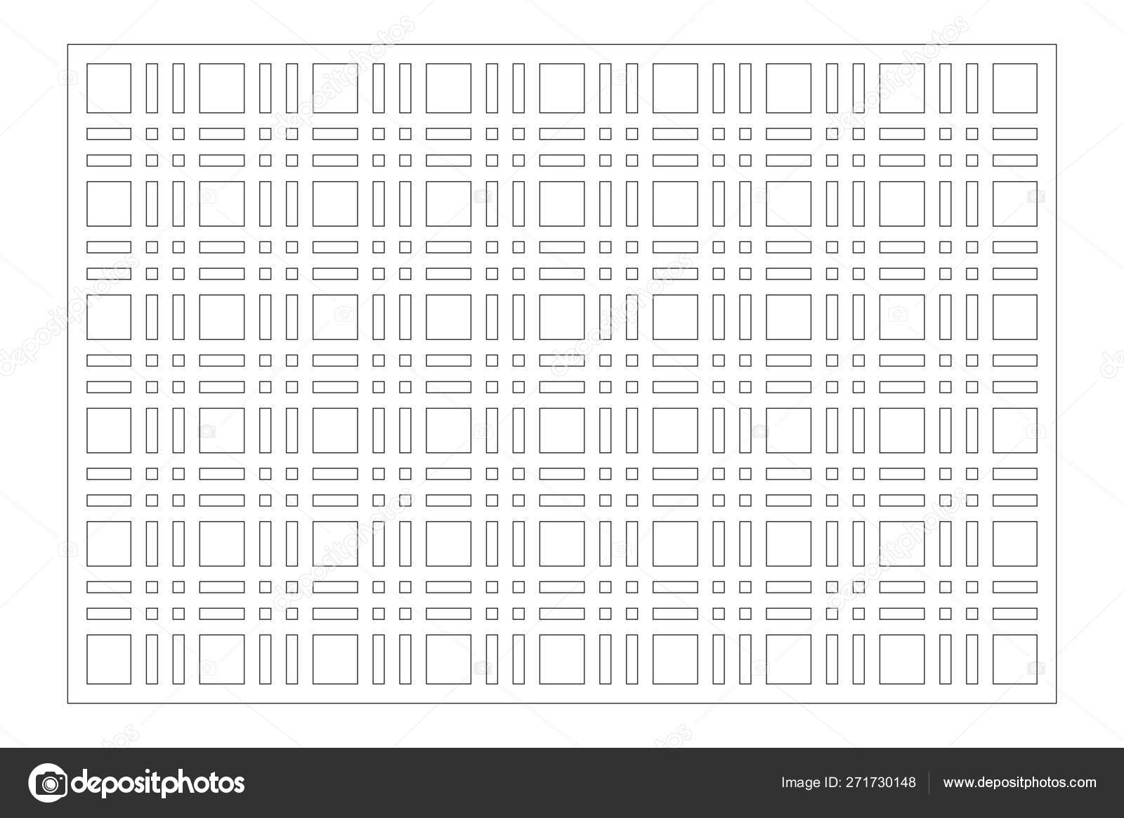Laser cut panel. Decorative card for cutting. Geometry line grid ...
