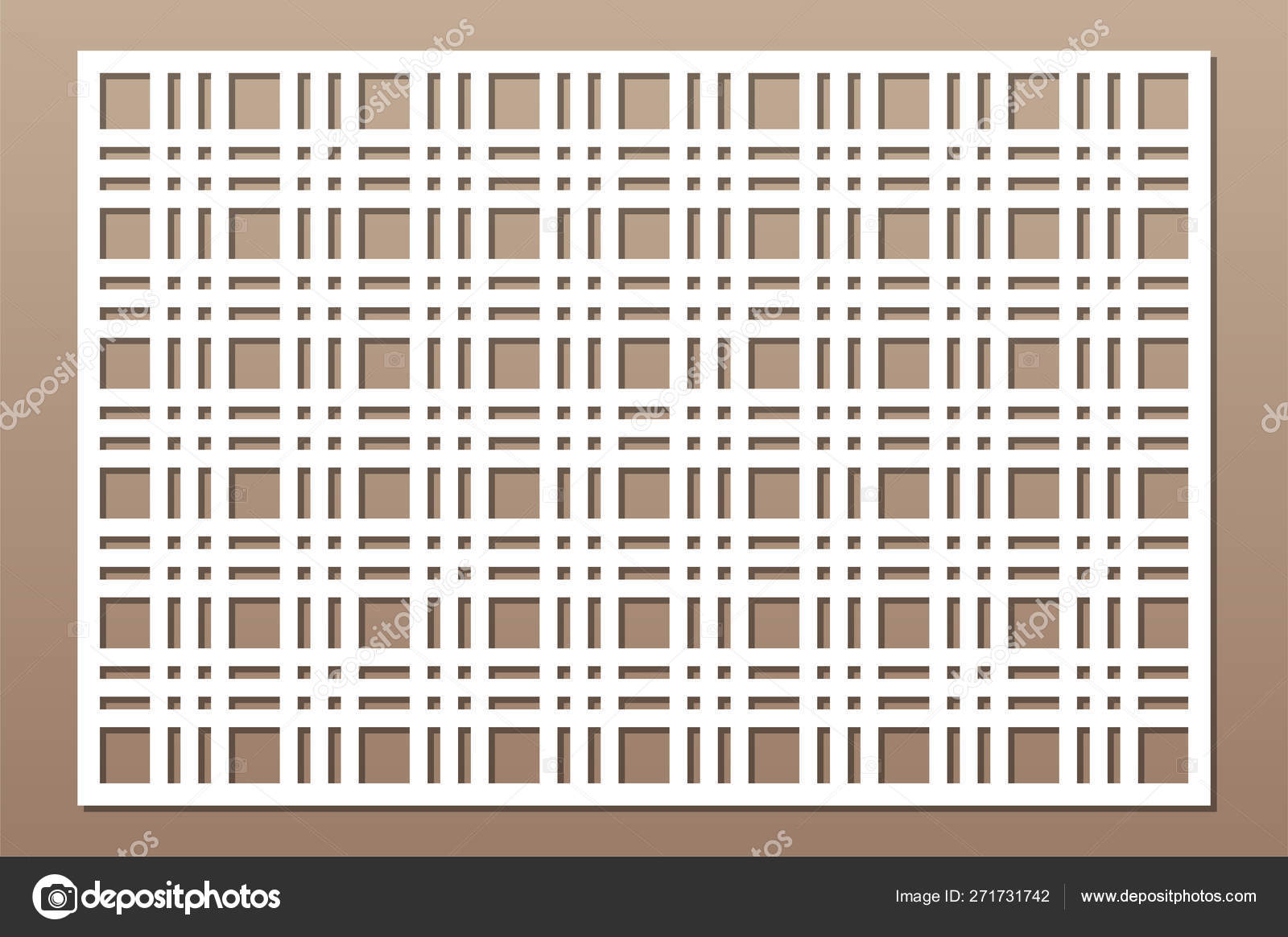 Laser cut panel. Decorative card for cutting. Geometry line grid ...