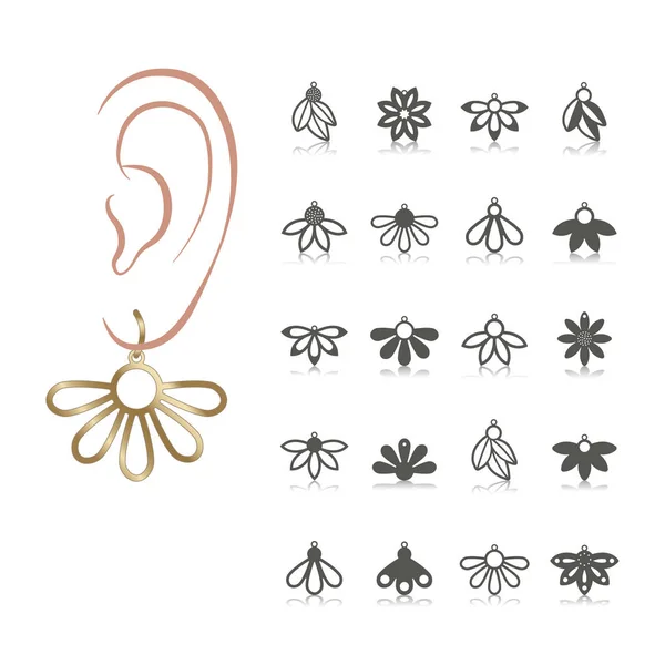 Set of earrings Stock Vector Image by ©midonova.tamara #263977278