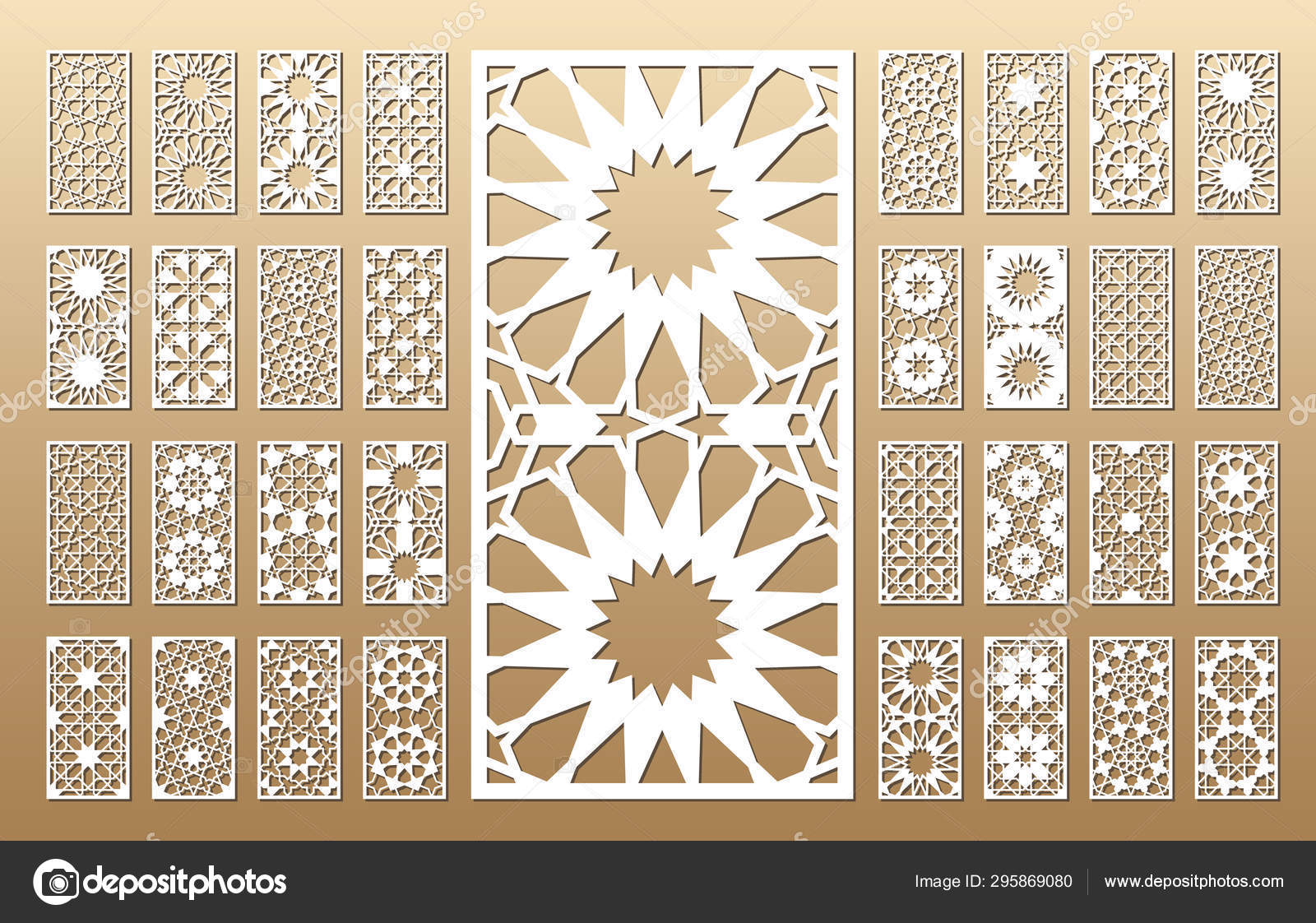 Arabic geometric panel — Stock Vector © midonova.tamara #295869080
