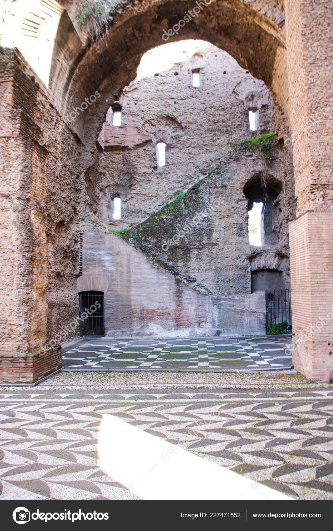 Roma Italia 2018 Majestuoso Complejo Baños Caracalla Termas Romanas ...