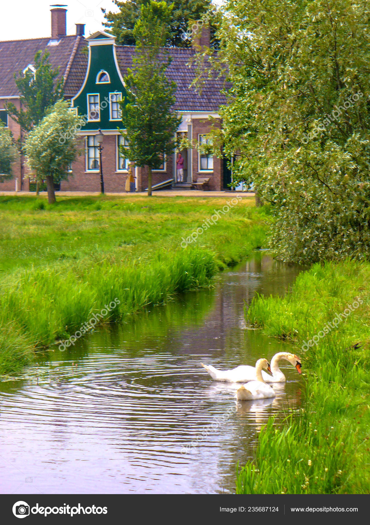 Dutch Typical Farm Zaanse Schans Park North Holland Region Netherlands ...