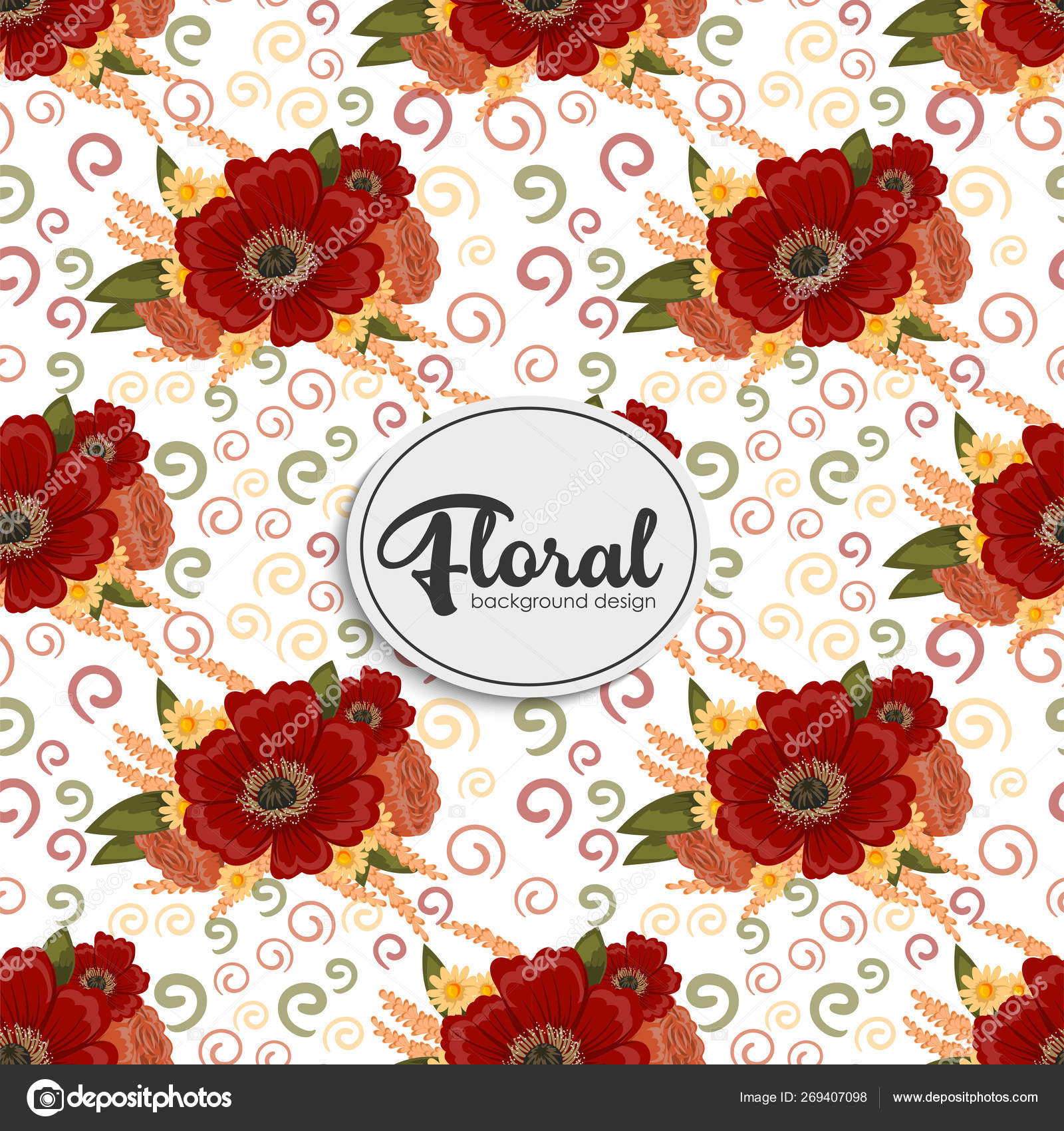 Image vectorielle Modèle floral coloré sans couture dans un style ...