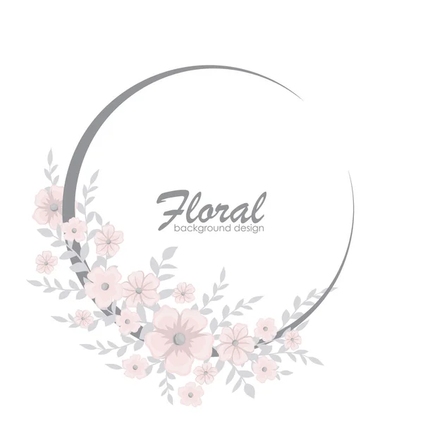 Flower circle borders - pink floral frame - Stock Image - Everypixel