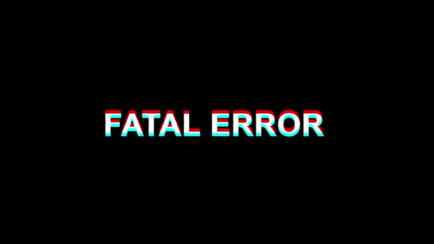 Fatal Error Glitch Effect Text Digital TV Distortion 4K Loop Animation ...