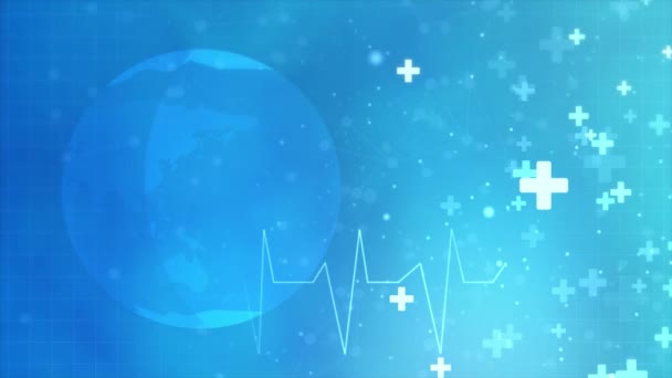 Abstract medical Loop background animation with flat icons and symbols ...