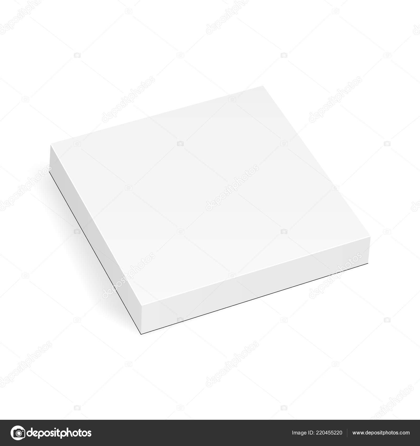 Blank square thin box mockup isolated on white background Stock Vector ... Blank square thin box mockup isolated on white background Stock Vector ...