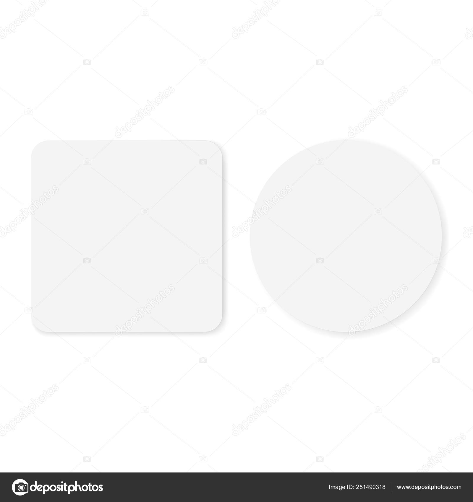 Two blank white round and square stickers Stock Vector by ©EvgeniyZimin ...