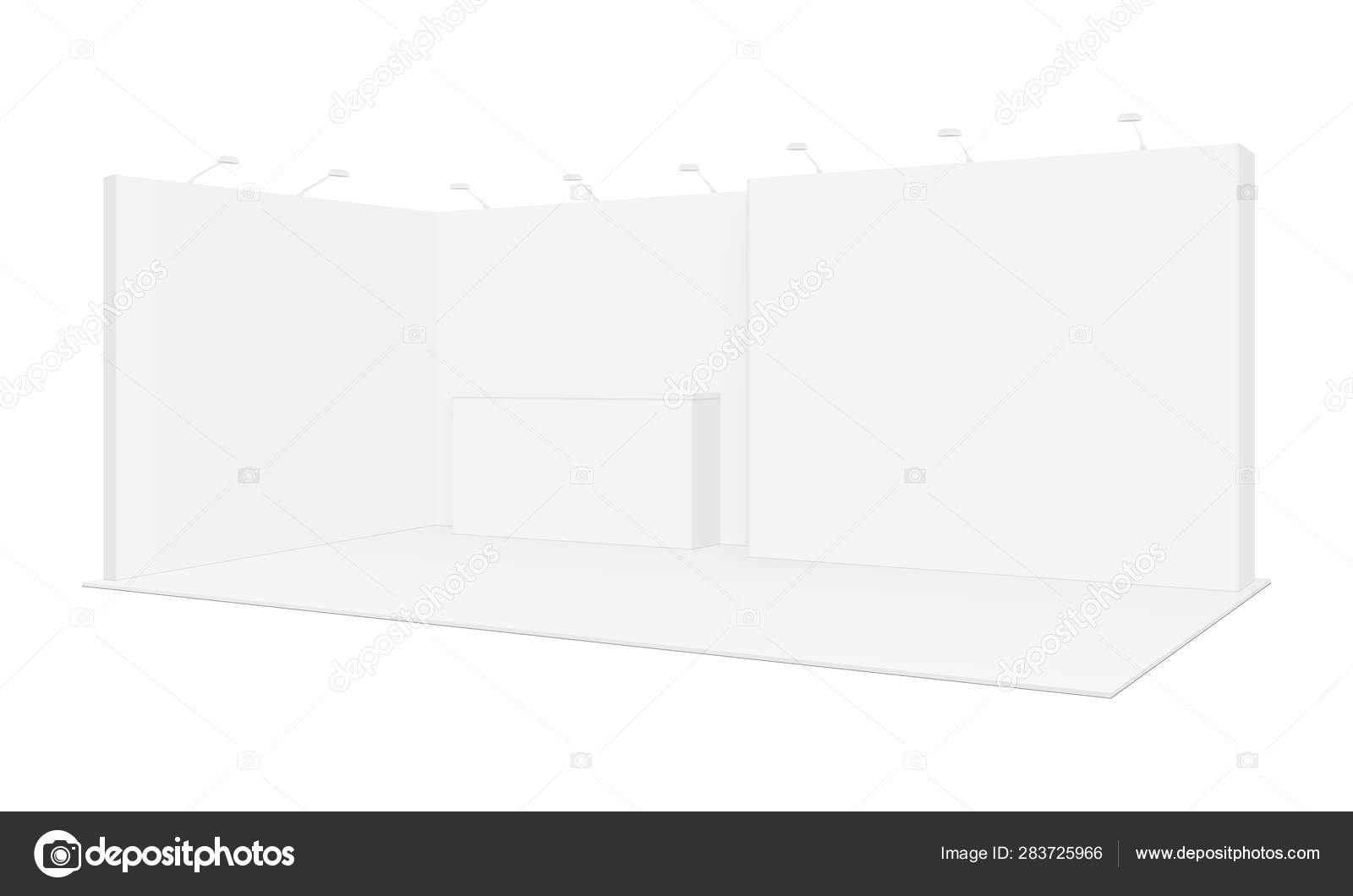Exhibition Display Booth Mockup Side View Promotional Equipment Event ...