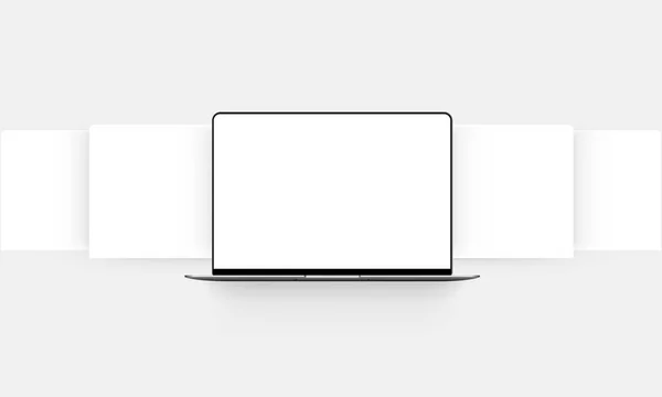 Modern Computer Monitor Mockup Blank Wireframing Pages Concept ...