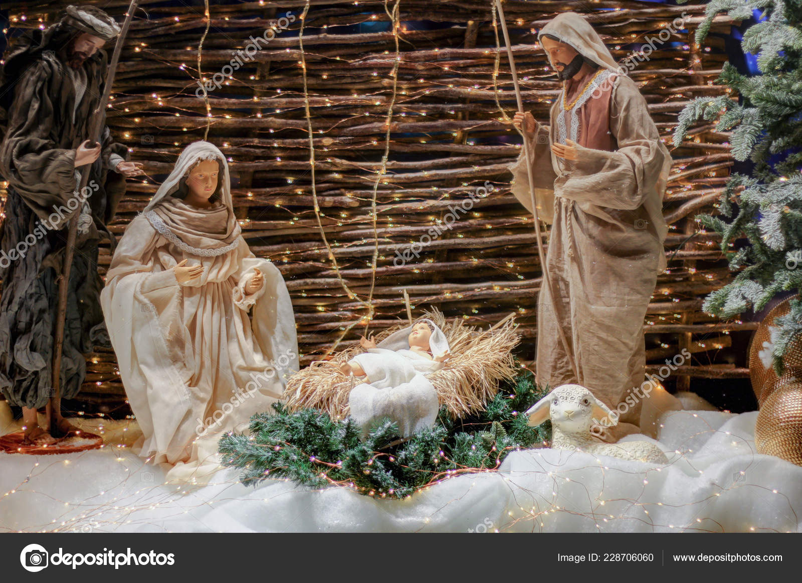 Christmas Manger Scene Figures Including Jesus Mary Joseph Sheep Magi ...
