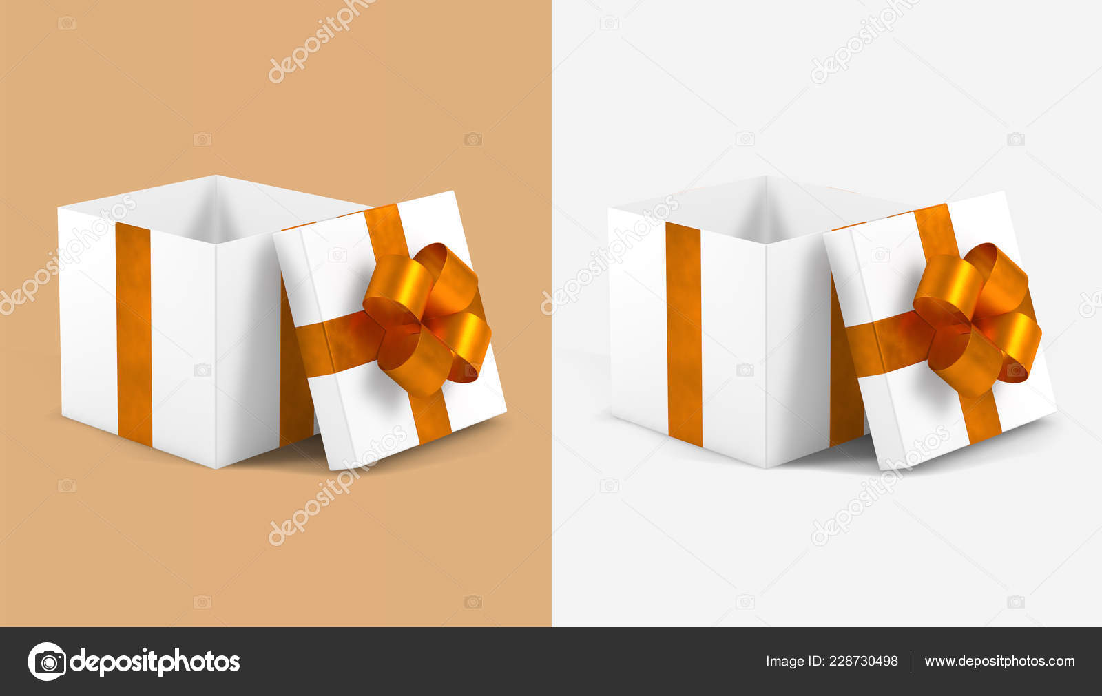Open Christmas Gift Orange Stock Illustration by ©rnm #228730498
