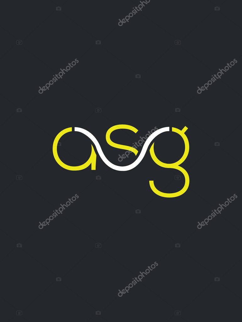 asg letras diseño de logotipo para tarjeta de visita, vector ...