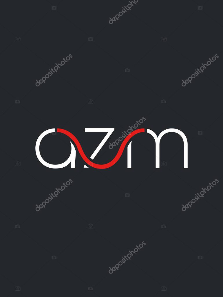 azm letras logo dise o para tarjeta de visita, vector, ilustraci n 2024