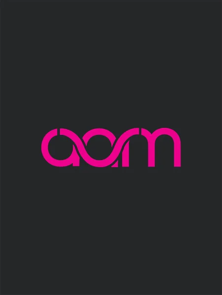 Aom Letters Logo Design Business Card Vector Illustration — Stock ...