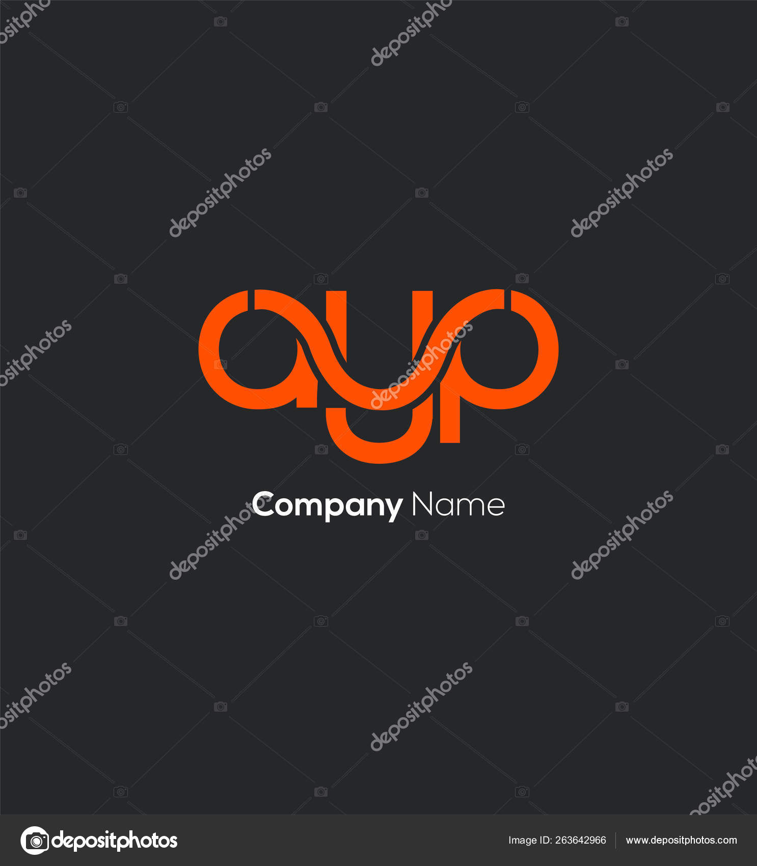 Ayp Letters Logo Design Business Card Vector Illustration Stock Vector ...