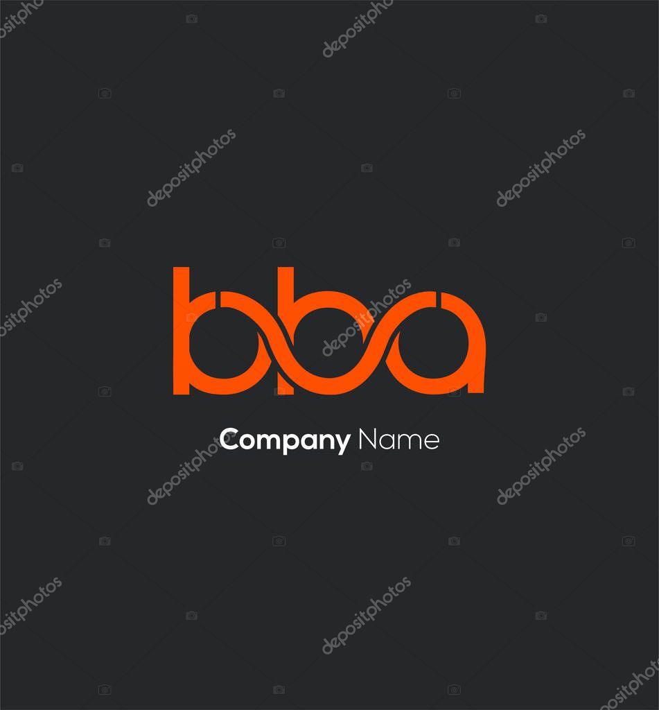 dise o del logotipo de las letras bba para la tarjeta de visita, vector ...
