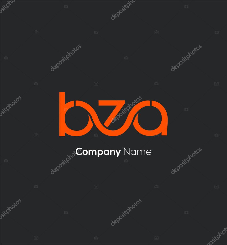 diseño del logotipo de las letras bza para la tarjeta de visita, vector ...