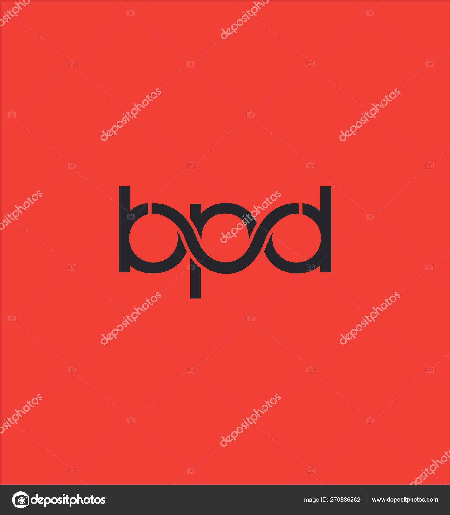 Bpd Letters Logo Design Business Card Vector Illustration Stock Vector ...