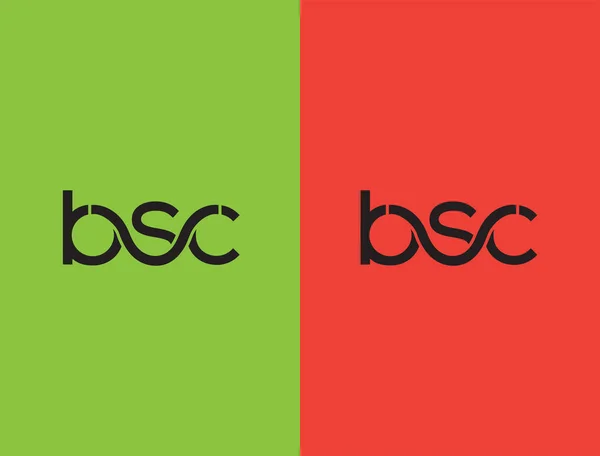 Diseño del logotipo de letras conjuntas BSC sobre fondo de color para ...