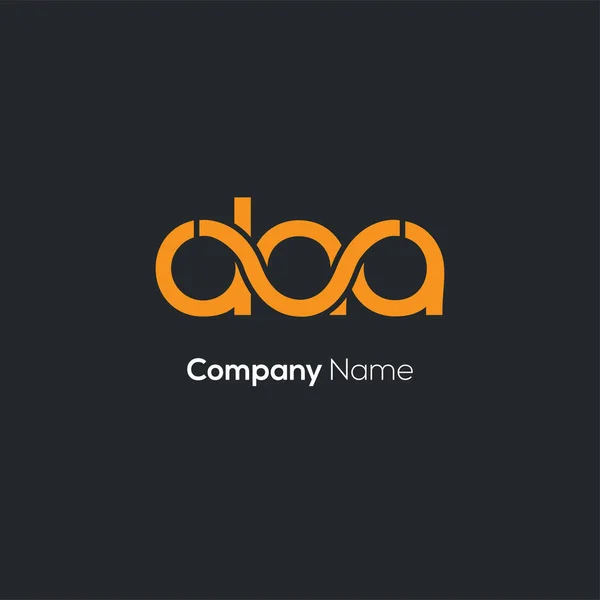 Bda Letters Logo Design Business Card Vector Illustration Stock Vector ...