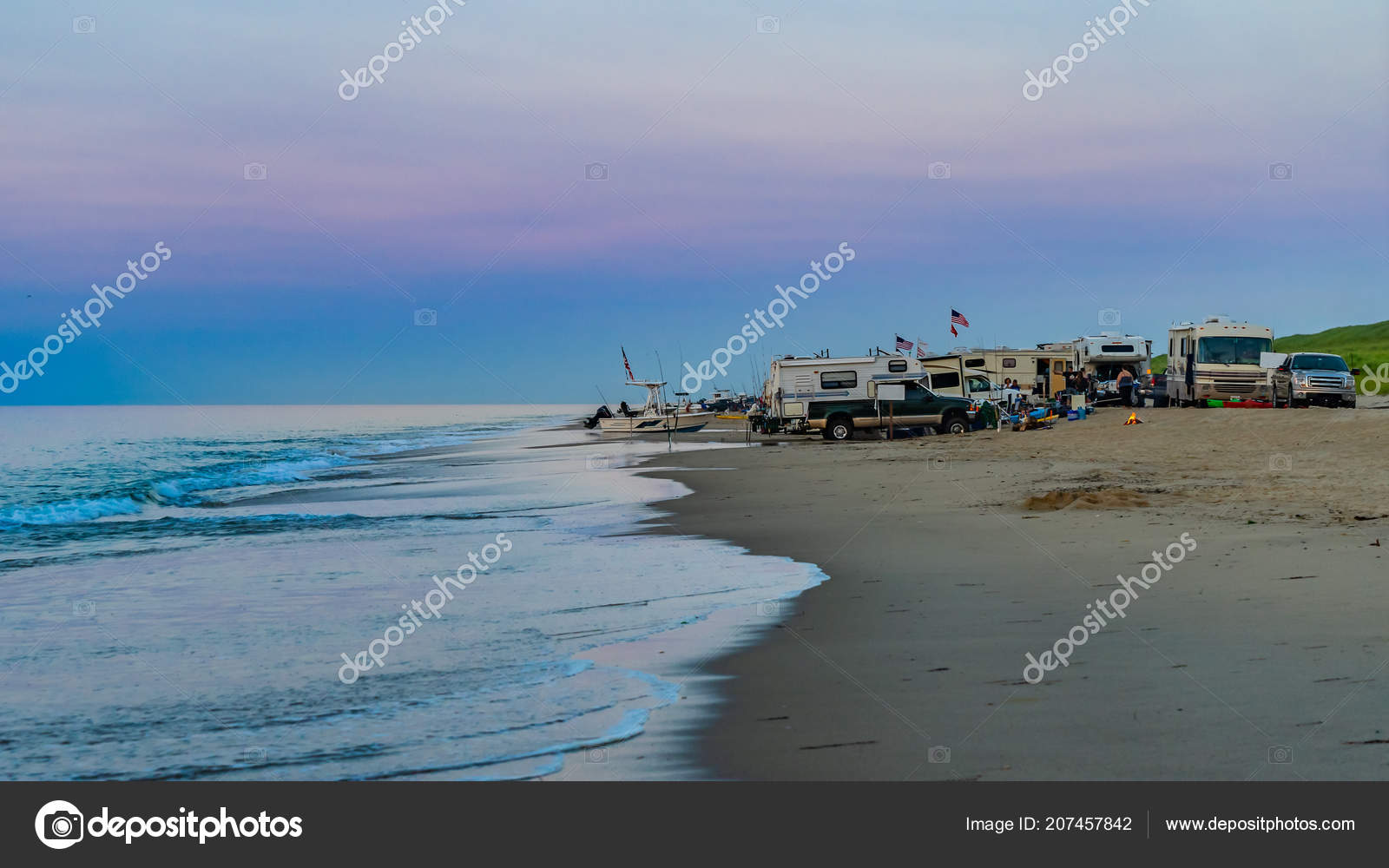 Suv Picnic Area Beach North Side Provincelands Cape Cod Atlantic Stock ...