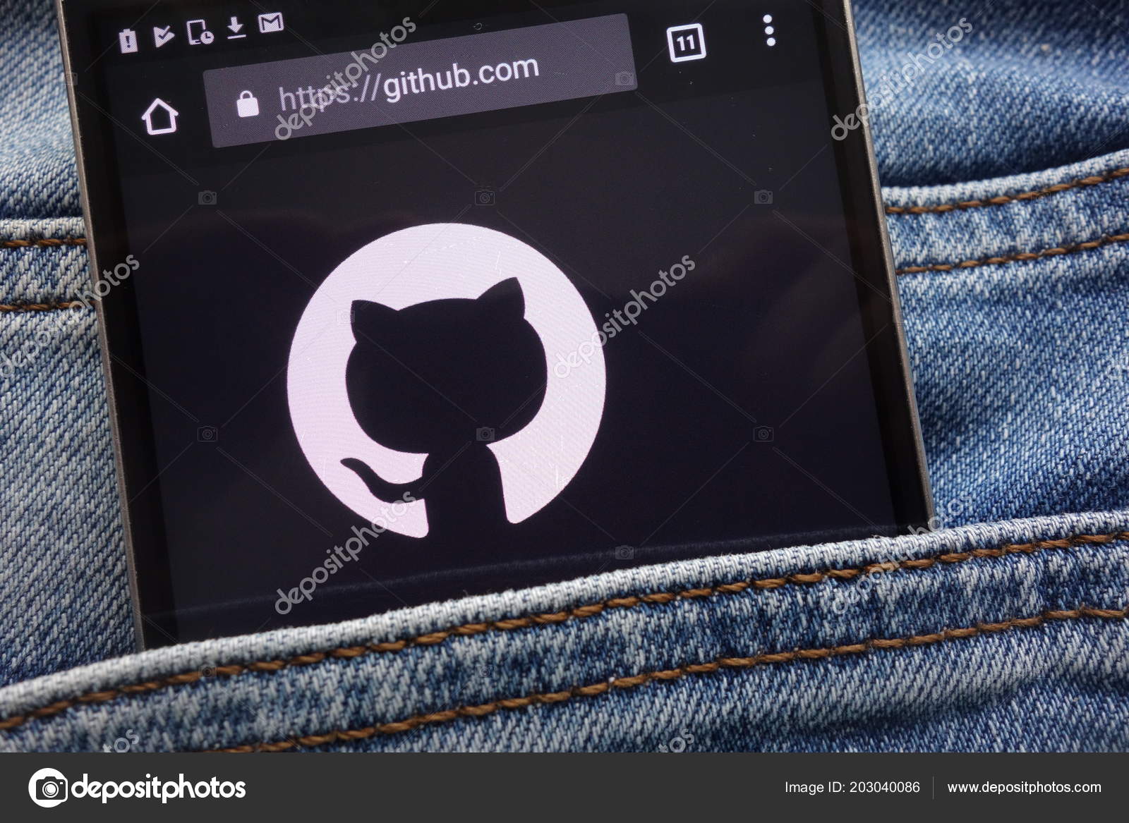 Konskie Poland June 2018 Github Website Displayed Smartphone Hidden Jeans — Stock Editorial ...