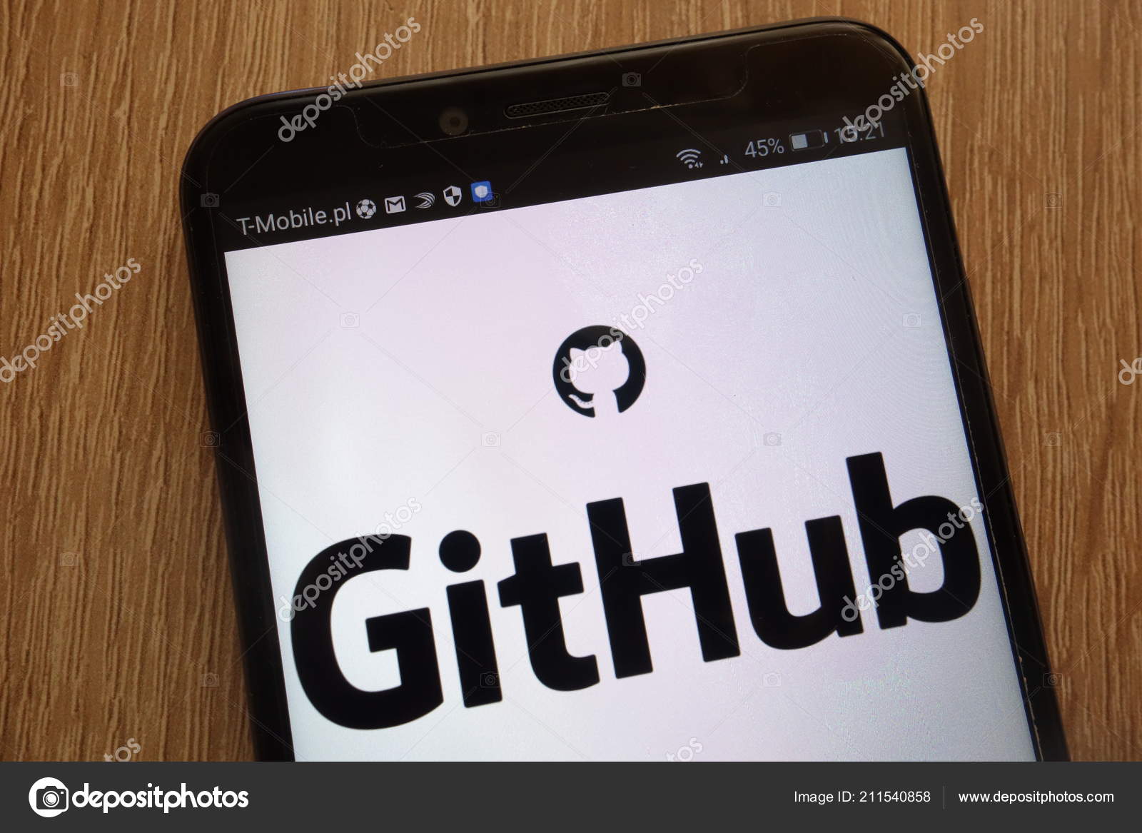 Konskie Poland September 2018 Github Logo Displayed Modern Smartphone — Stock Editorial Photo ...