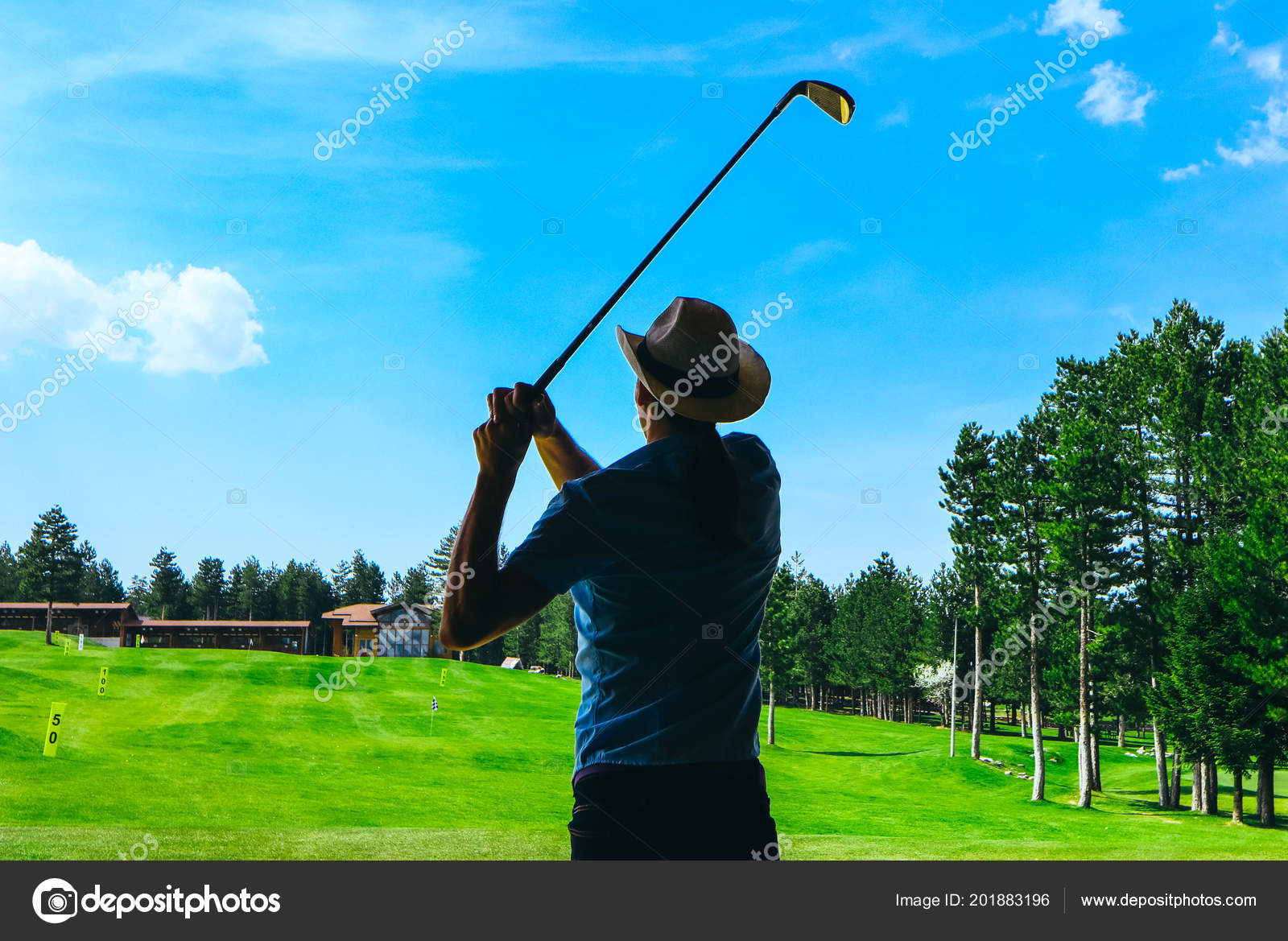 Cowboy Playing Golf