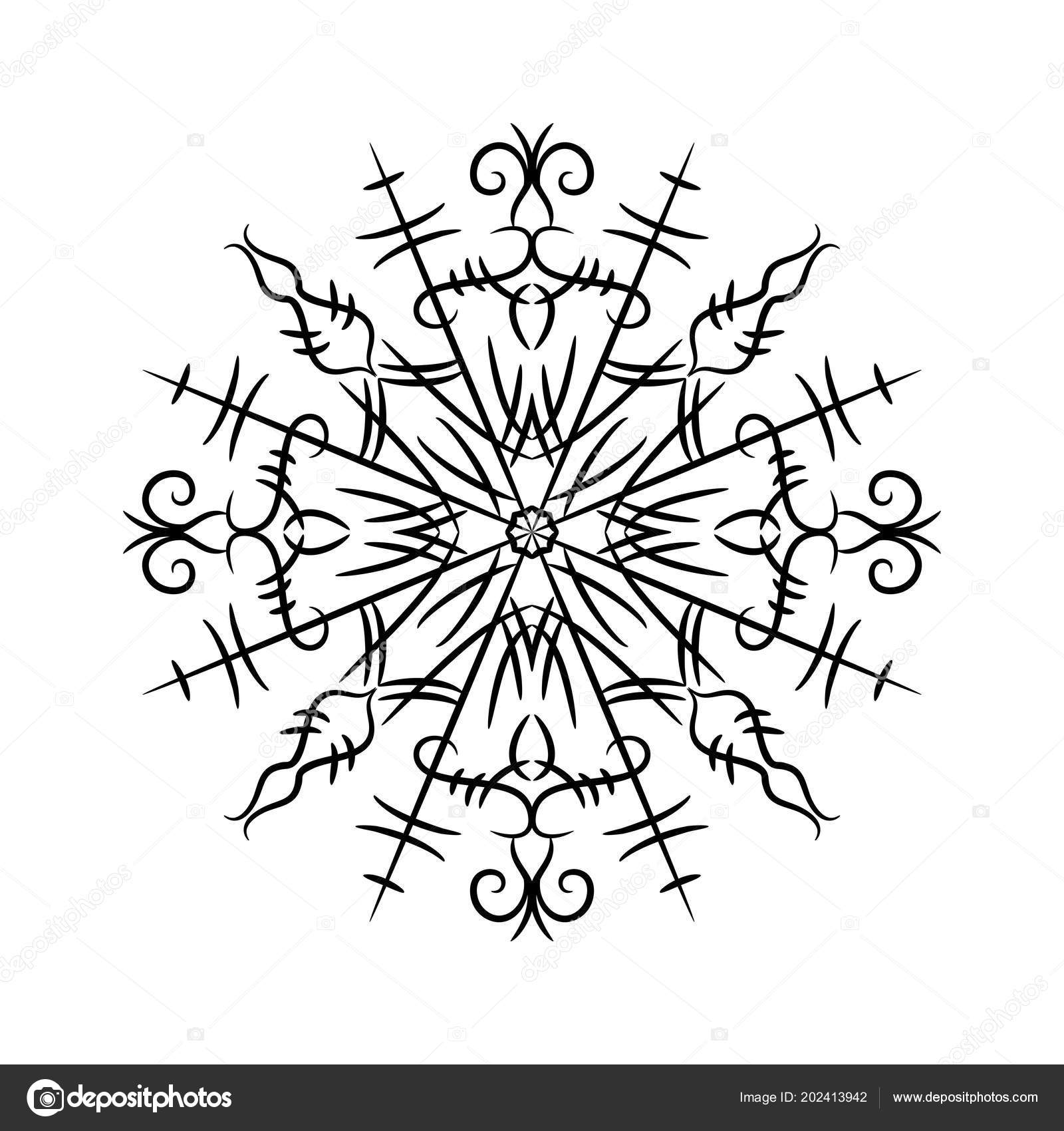 Vector Black Snowflakes Stock Vector Image by ©genevskayamariya #202413942