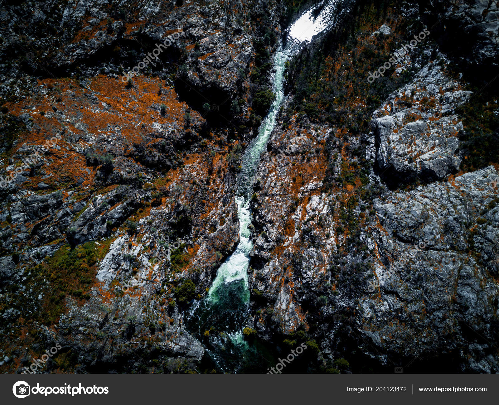 Top down view of mountain river in Sierra Nevada Stock Photo by ©spvvk ...