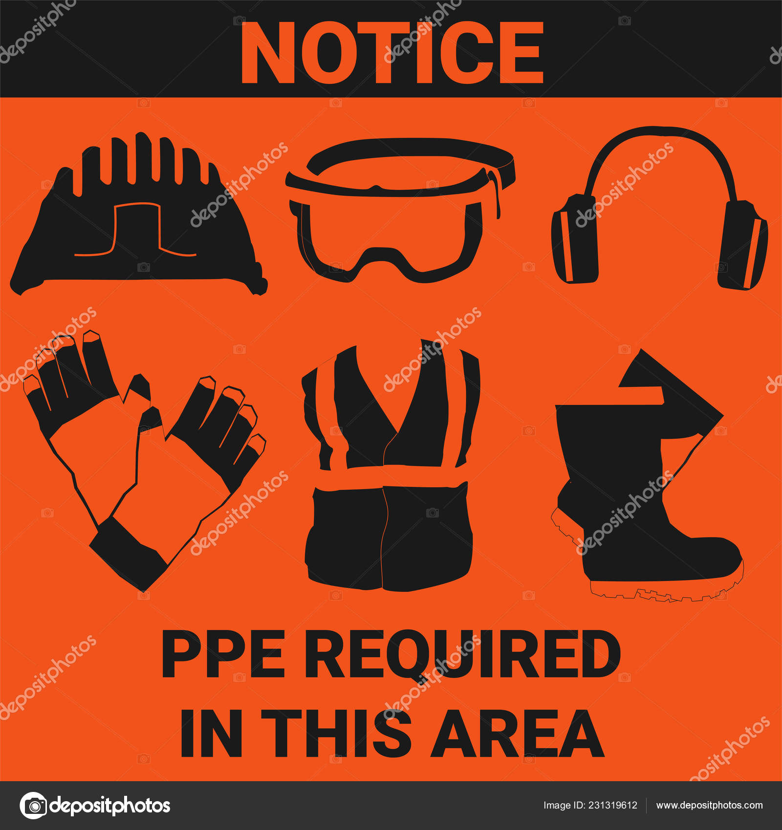 Personal Protective Equipment vector illustration set — Stock Vector ...