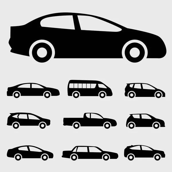 Black Cars Icon Vector Set Gray Background Stock Vector by ©whon.004 ...